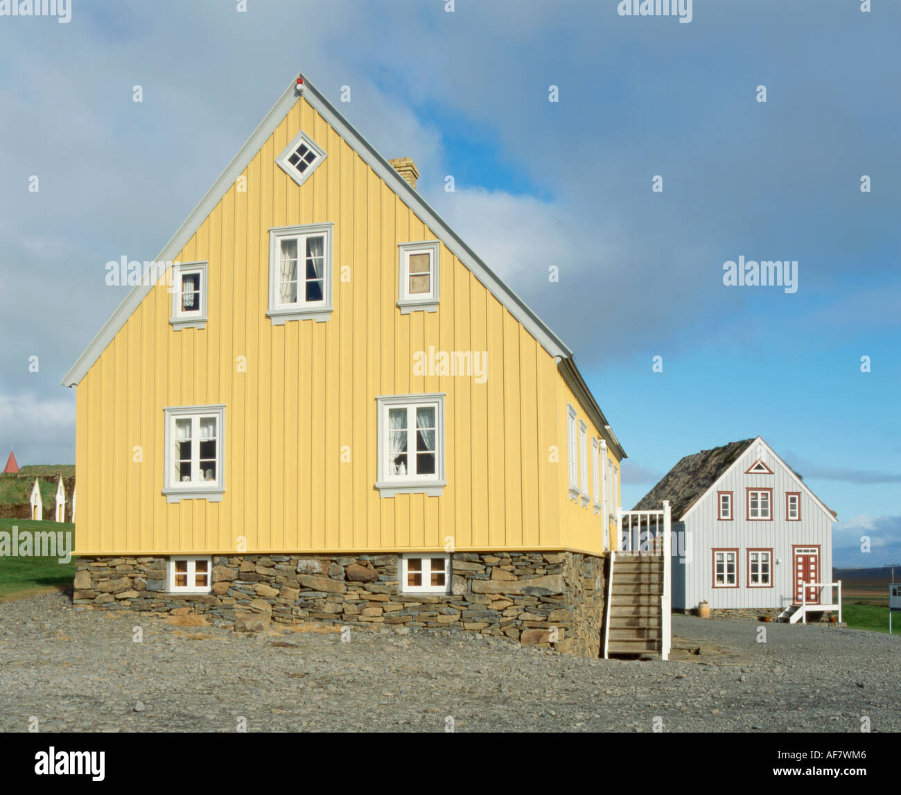 Traditional timber housing, Iceland Stock Photo - Alamy