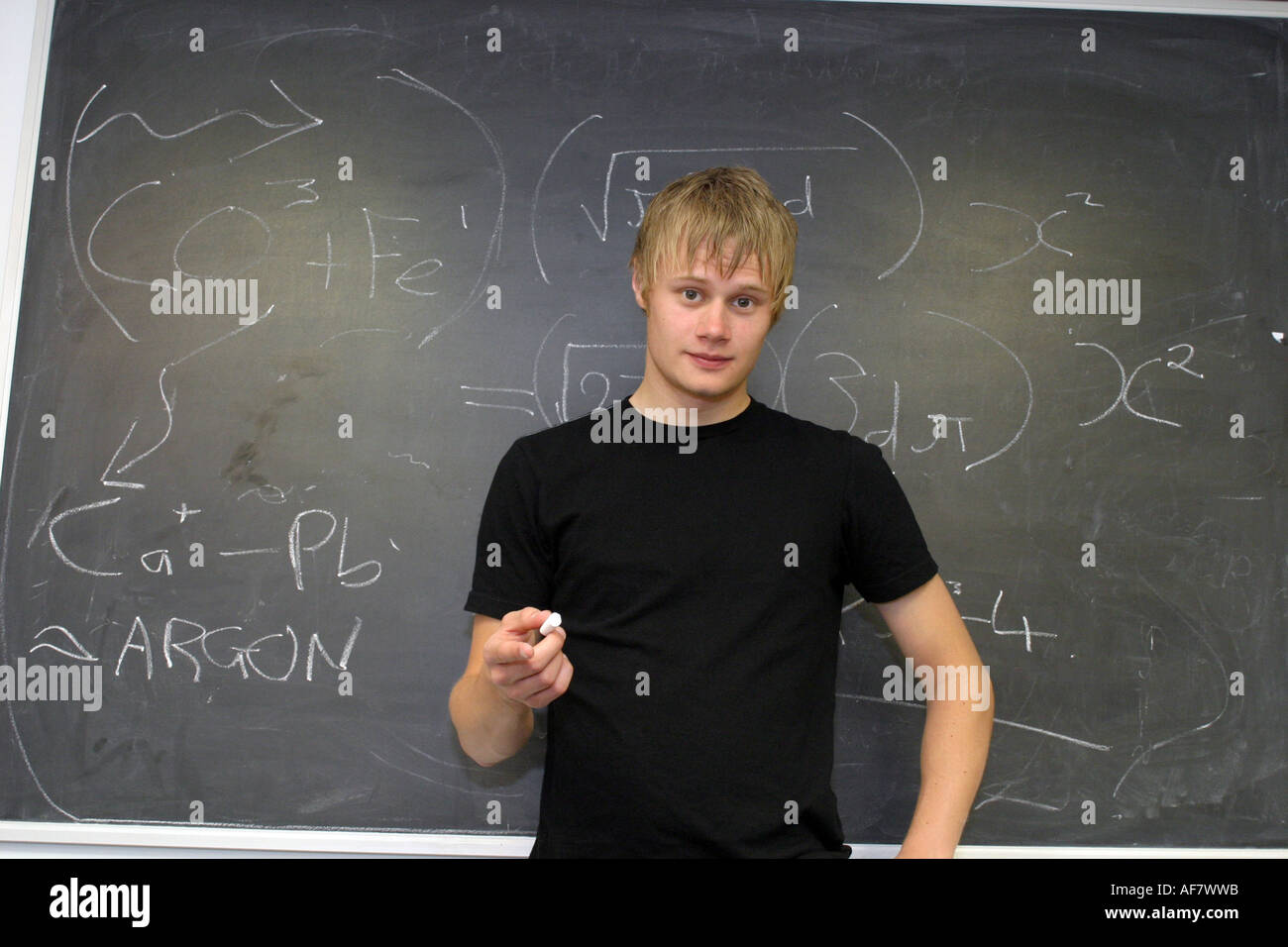 Calculations on a blackboard hi-res stock photography and images - Alamy