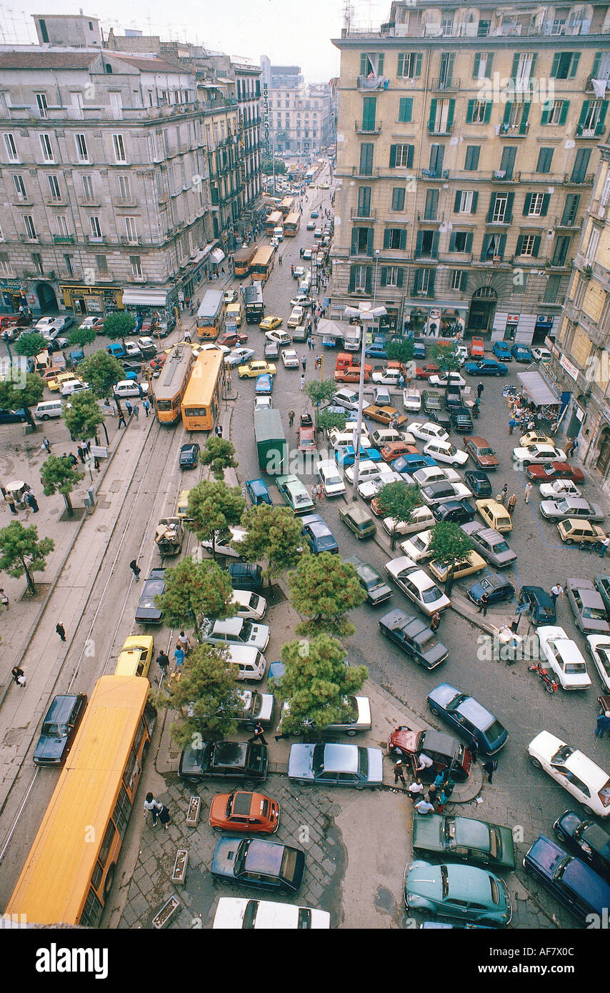 geography / travel, Italy, Naples, traffic, jam in the old town ...