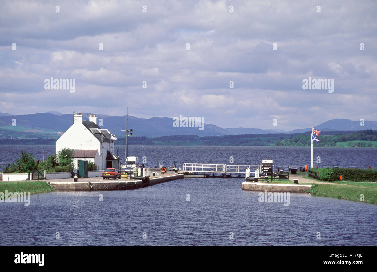 The first lock at Caladonian canal Stock Photo - Alamy
