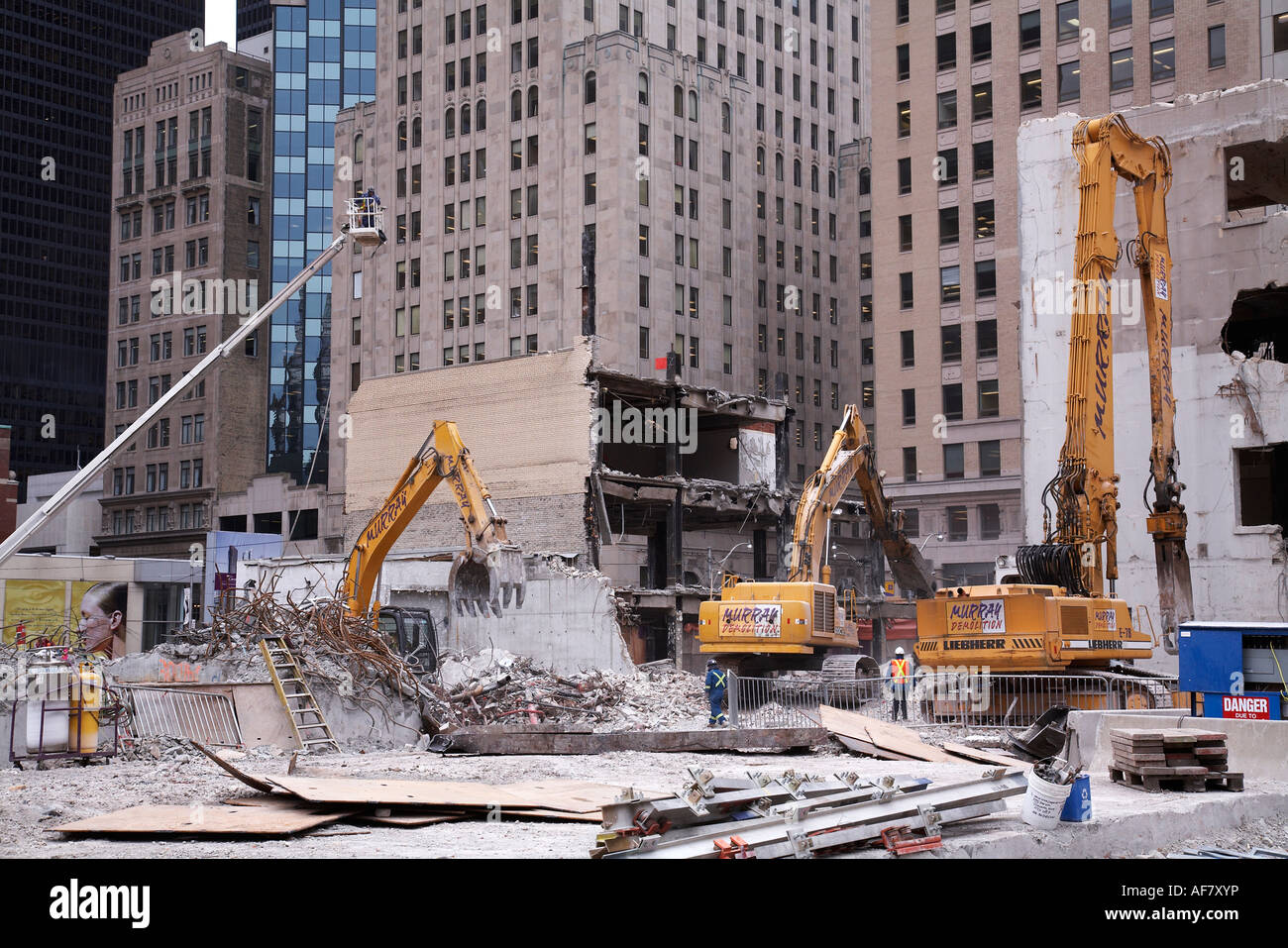 Demolition in downtown Toronto Canada Stock Photo - Alamy