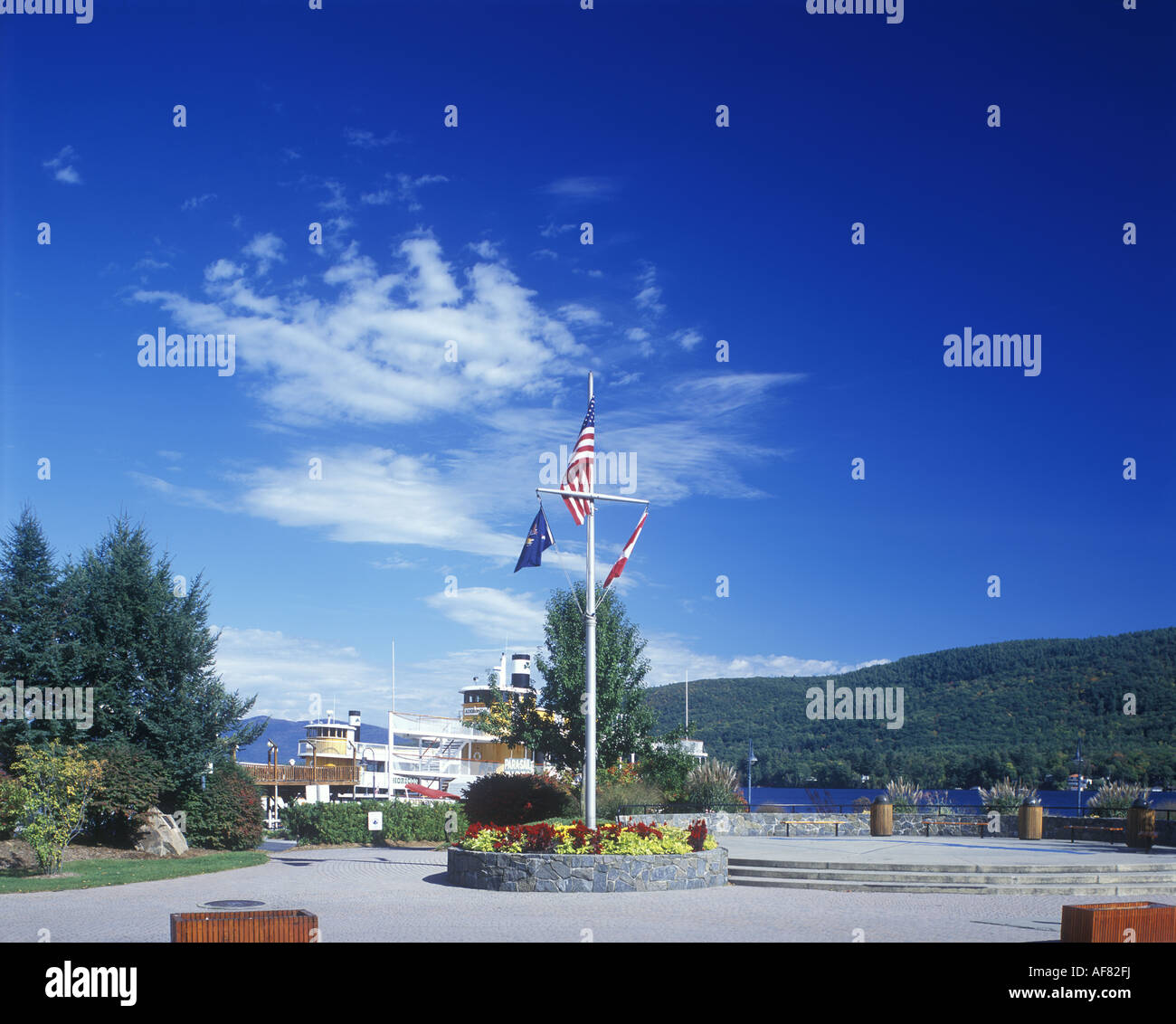 JETTY LAKE GEORGE ADIRONDACKS NEW YORK STATE USA Stock Photo - Alamy