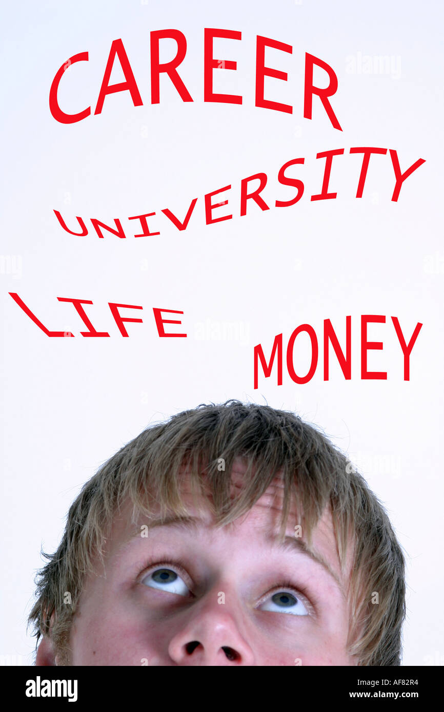 A Stock Photograph of a University Student Thinking Stock Photo - Alamy