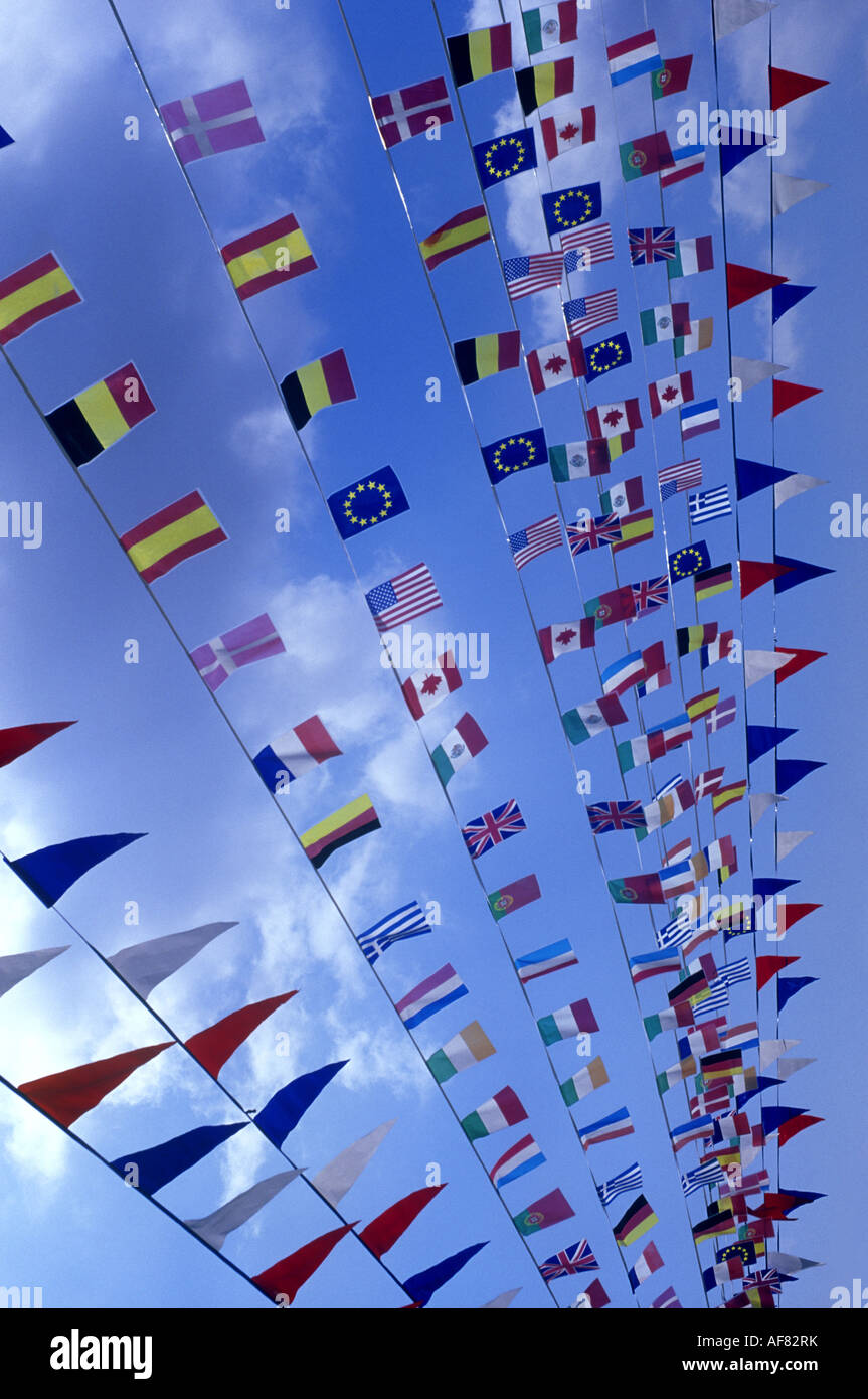 Lines of flags hi-res stock photography and images - Alamy
