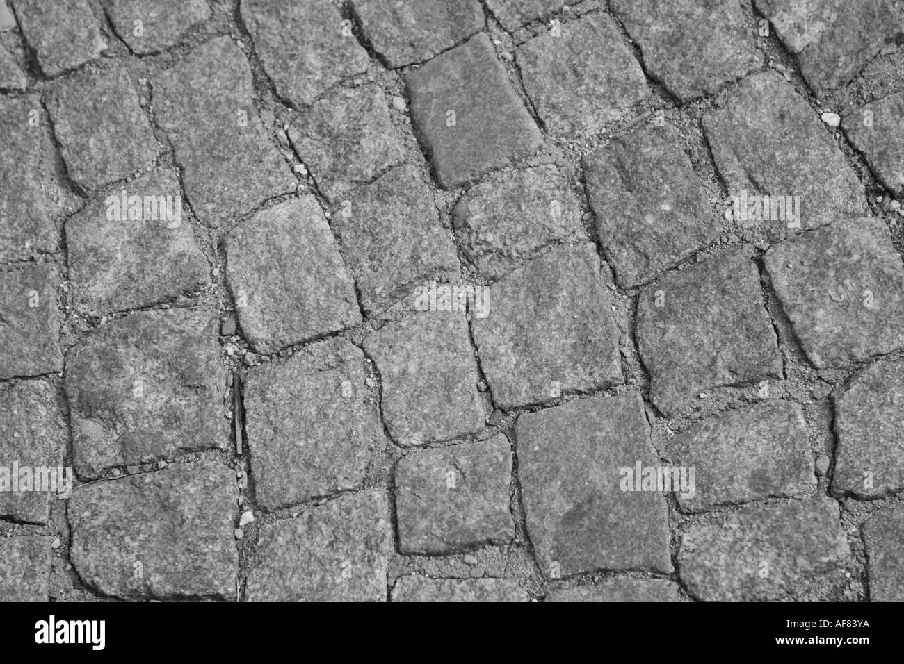 Cobblestone pavement - texture, bw Stock Photo - Alamy