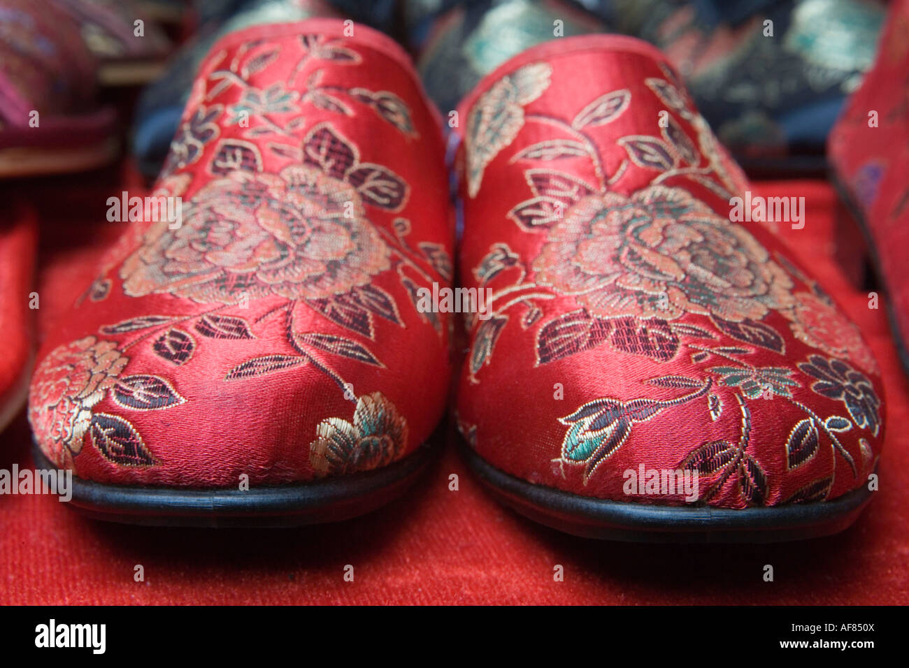 Red Slipper Souvenirs at Shibaozhai Pavilion, Yangtze River, Shibaozhai ...