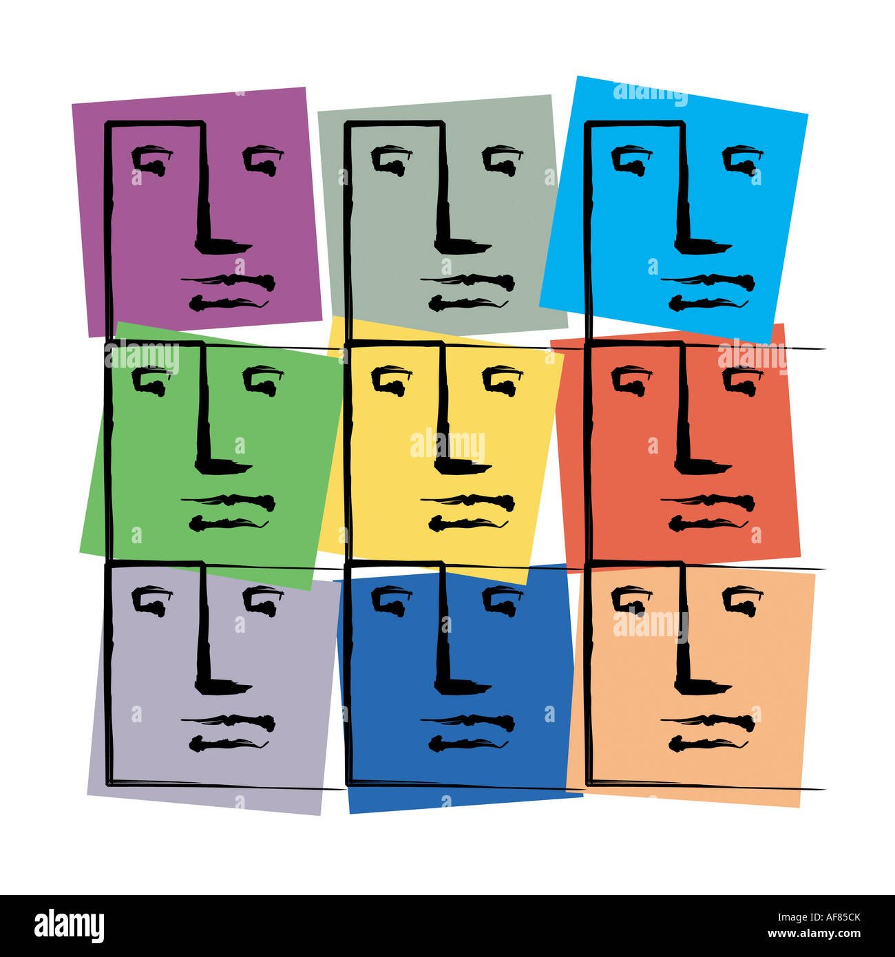 Diverse business people faces Cut Out Stock Images & Pictures - Alamy