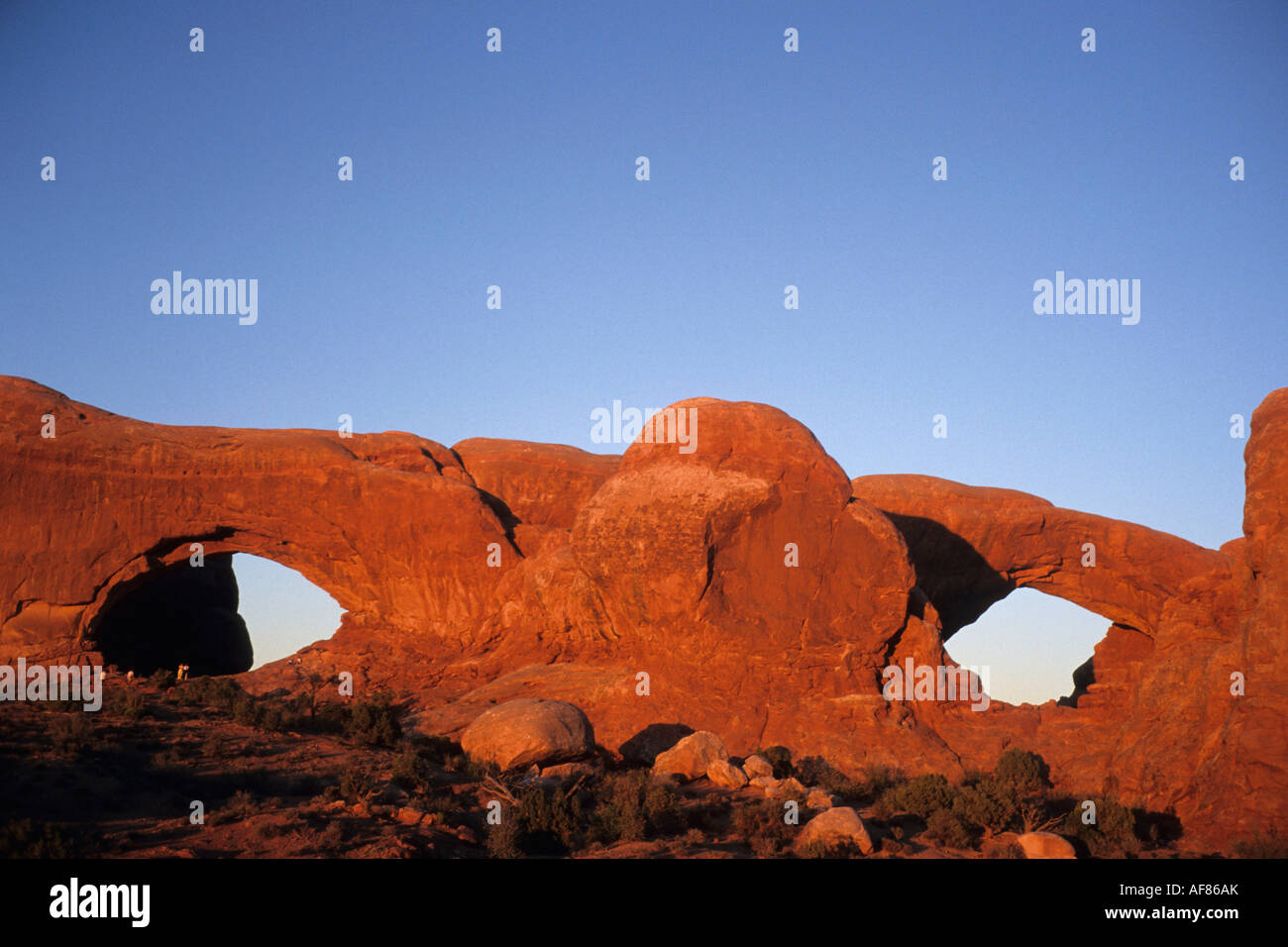 North Window & South Window Arches, Arches National Park, near Moab ...