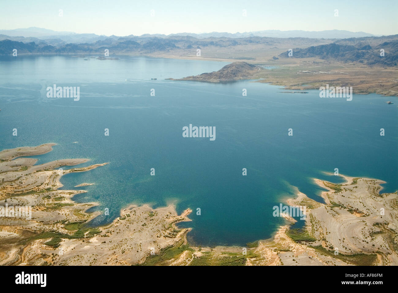 Aerial view of Lake Mead National Recreation Area. Nevada - Arizona ...