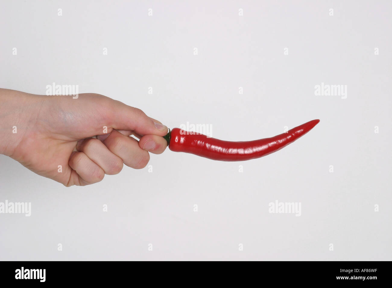 A Stock Photograph of a University Student Holding a Chilli in his Hand ...