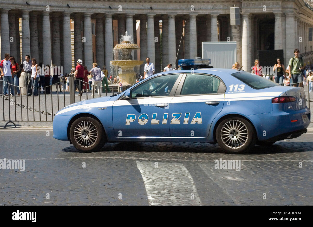 Alfa romeo italian police car hi-res stock photography and images - Alamy