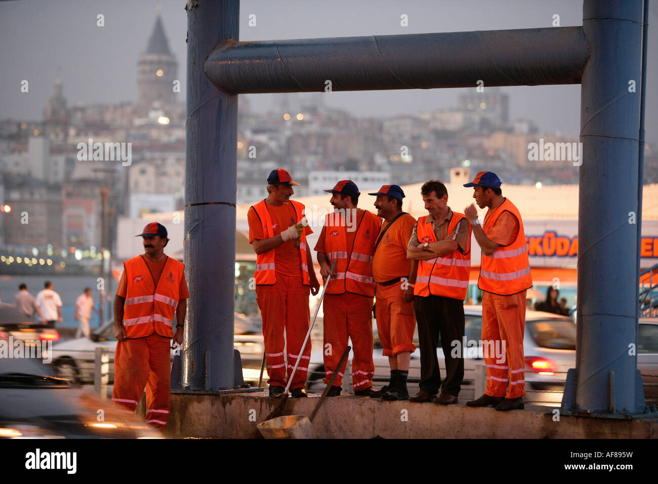 Road workers, Istanbul, Turkey Stock Photo - Alamy