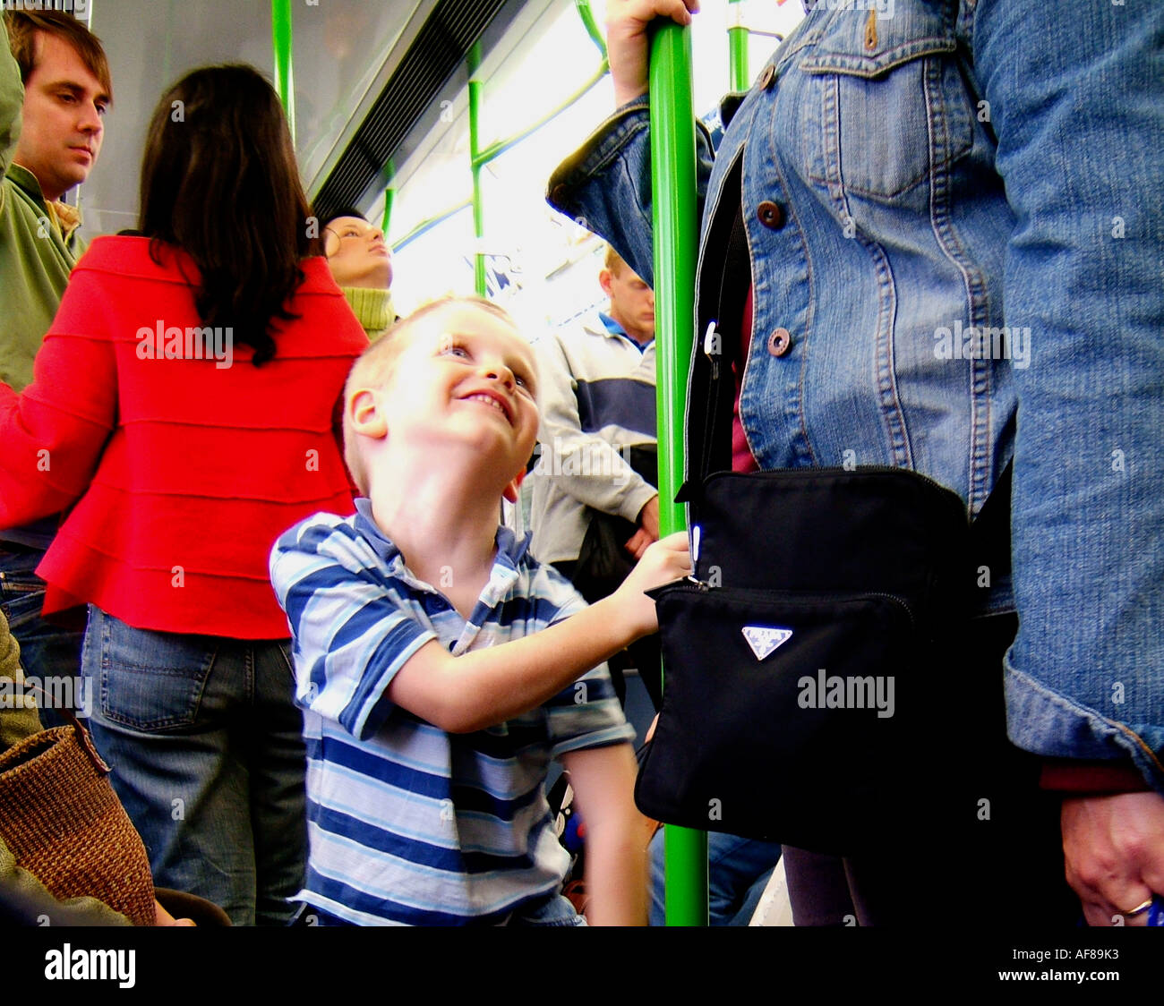 travellers on London Underground Stock Photo - Alamy