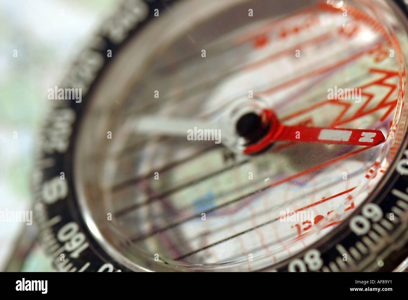 A Stock Photograph of a Compass on a Map Stock Photo - Alamy