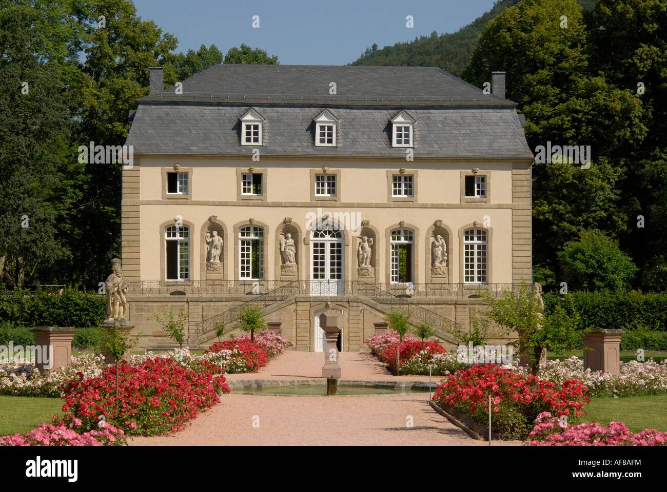 View at the orangery and the prelate garden, Echternach, Luxembourg ...