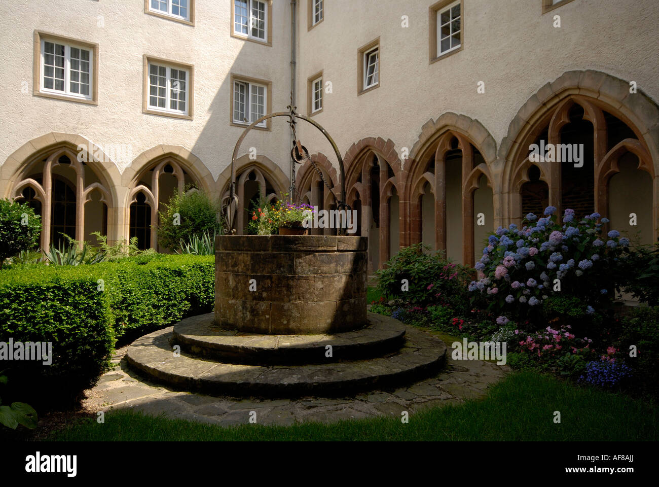 Vianden cloister of Trinity Church, Luxembourg, Europe Stock Photo - Alamy