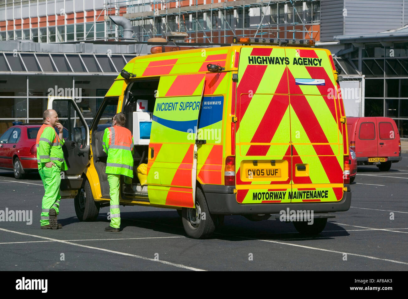 incident support unit at a motorway service station on the M6 motorway ...