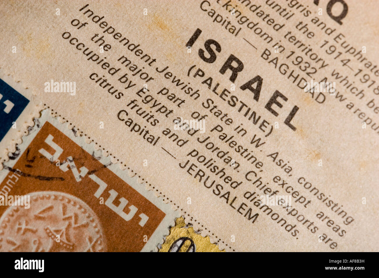 israeli stamp collection Stock Photo - Alamy