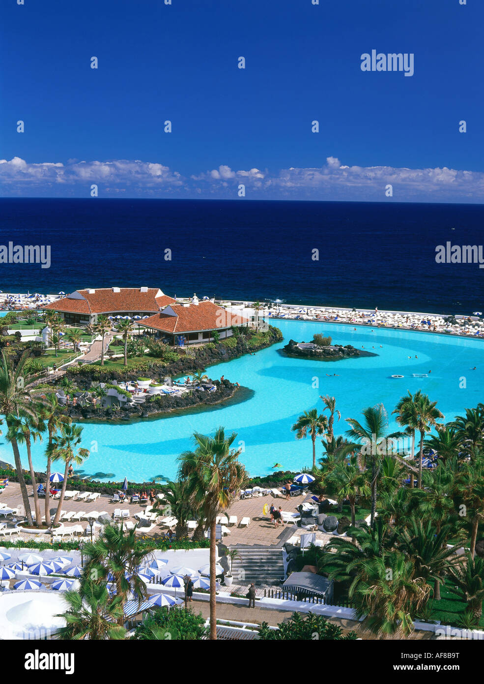 Lago Martiánez, Puerto de la Cruz, Tenerife, Canary Islands, Spain ...