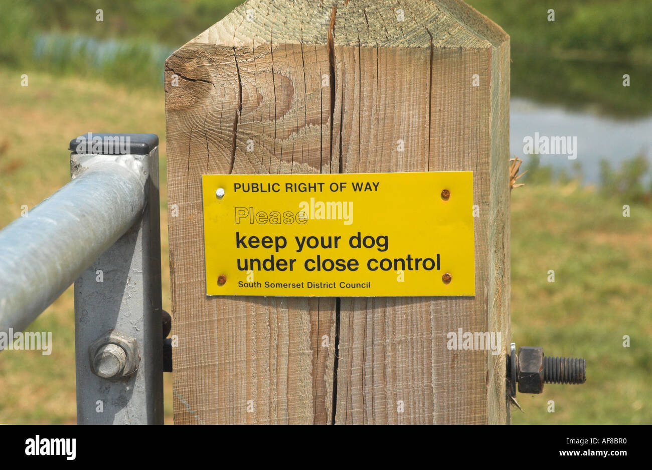 Sign, Public Right of Way, South Somerset District Council, Somerset ...