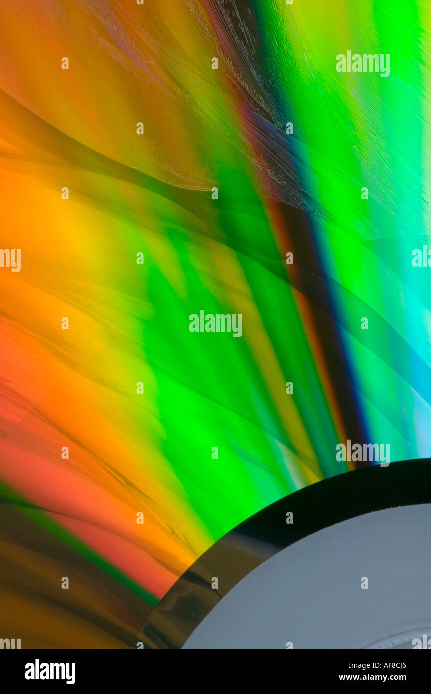 light refracted of the surface of a CD Stock Photo - Alamy