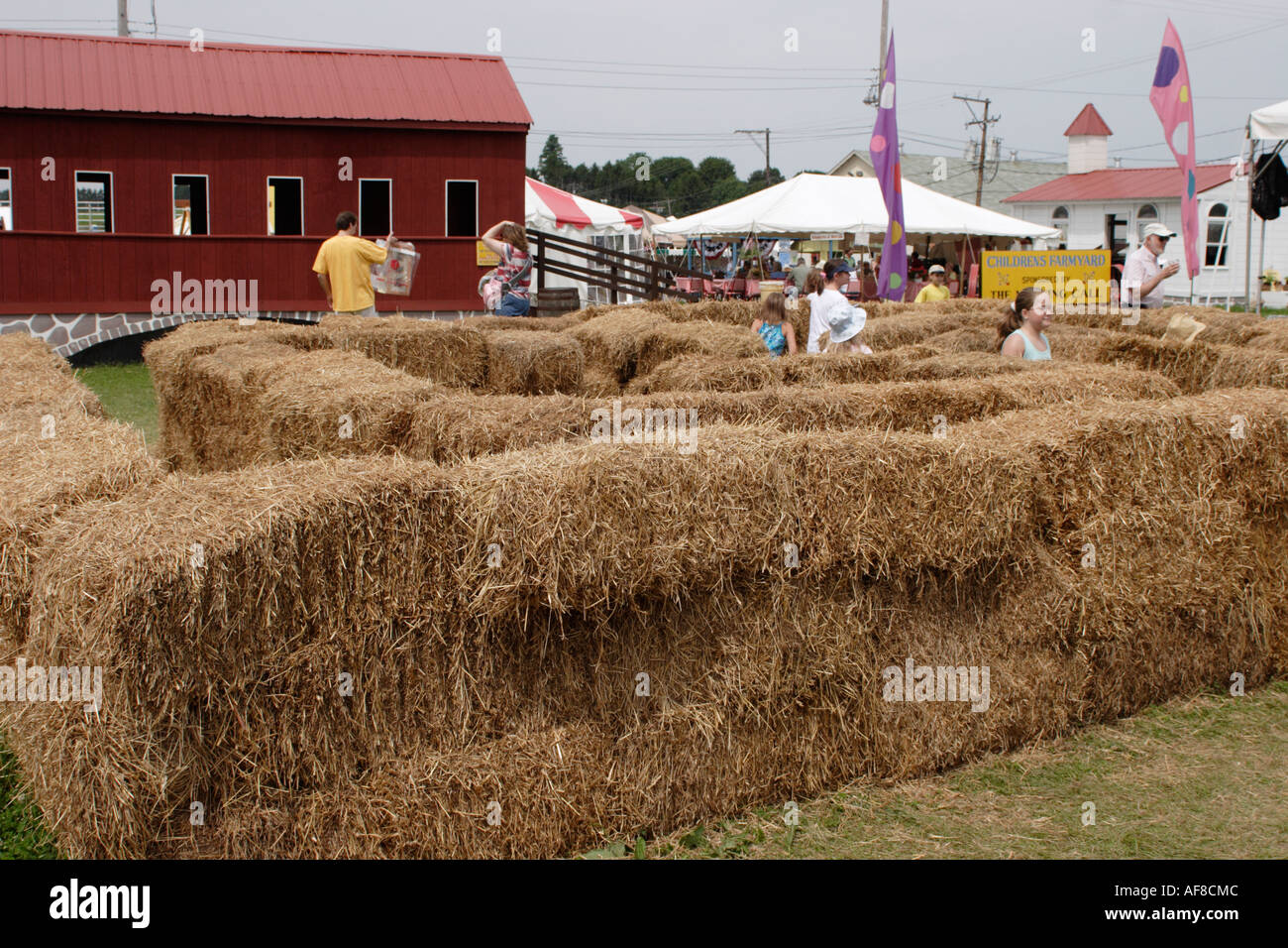 Hay maze at Kutztown Folk Festival Stock Photo - Alamy