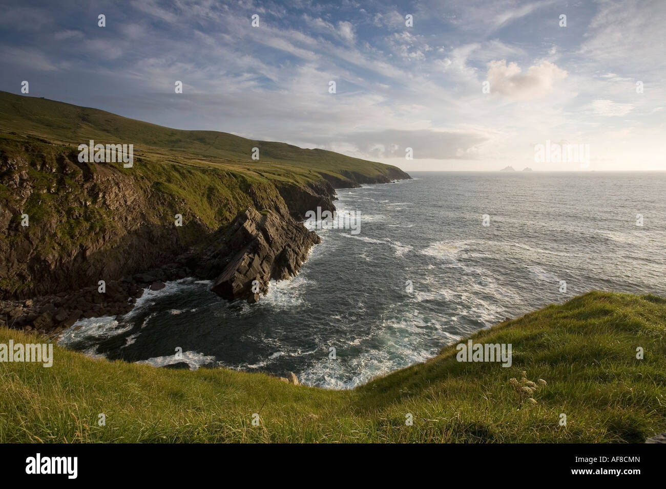 Coast of St. Finians Bay, Ring of Kerry, Ireland, Europe Stock Photo ...