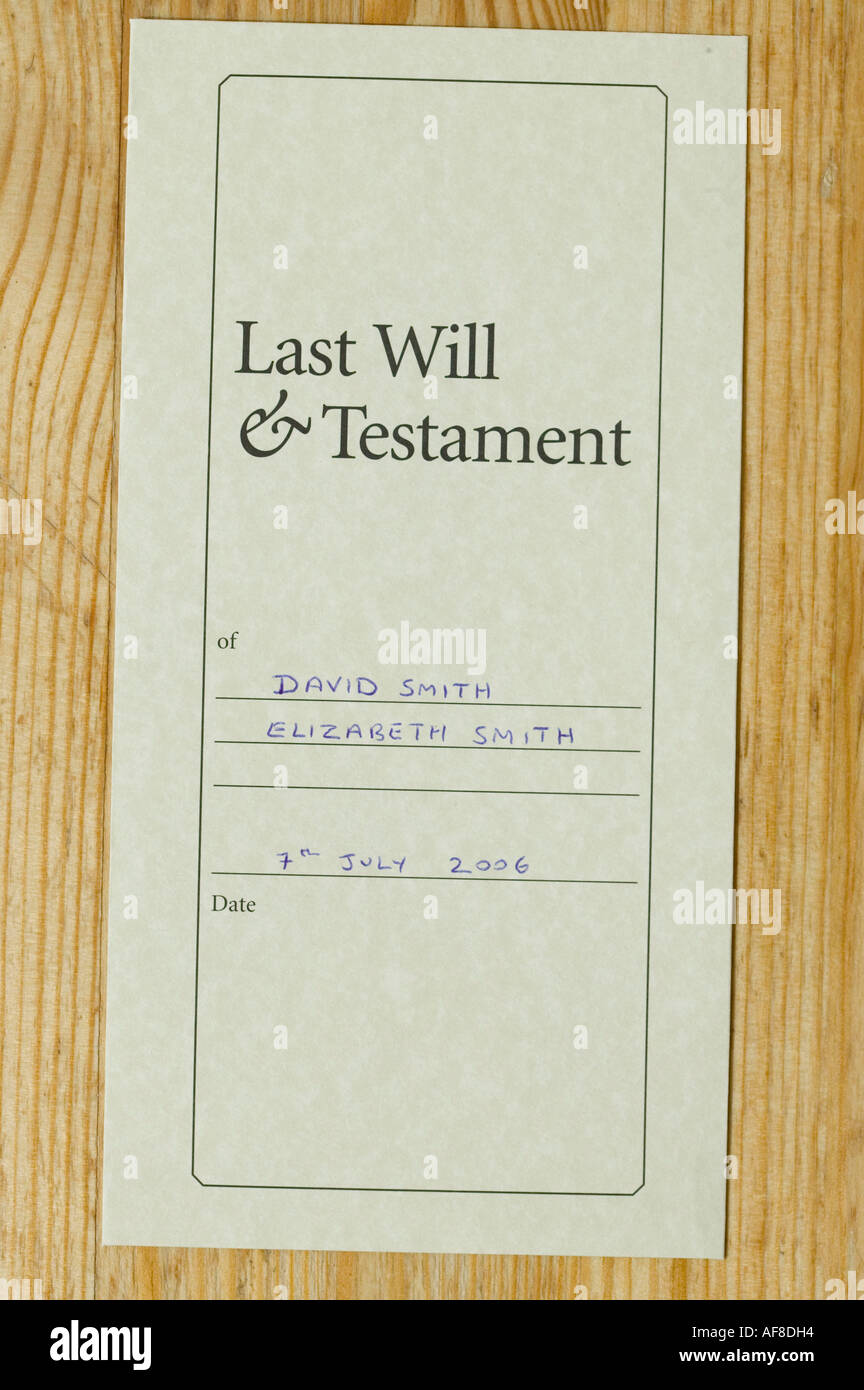 a pack for drawing up your own will Stock Photo - Alamy