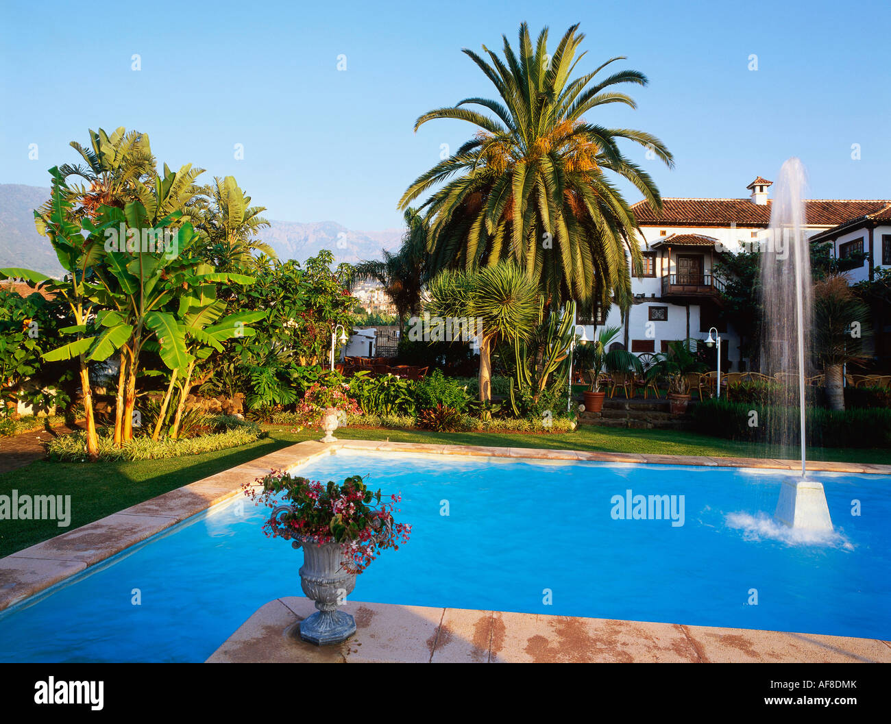 Pool near Puerto de la Cruz, Tenerife, Canary Islands, Spain Stock ...