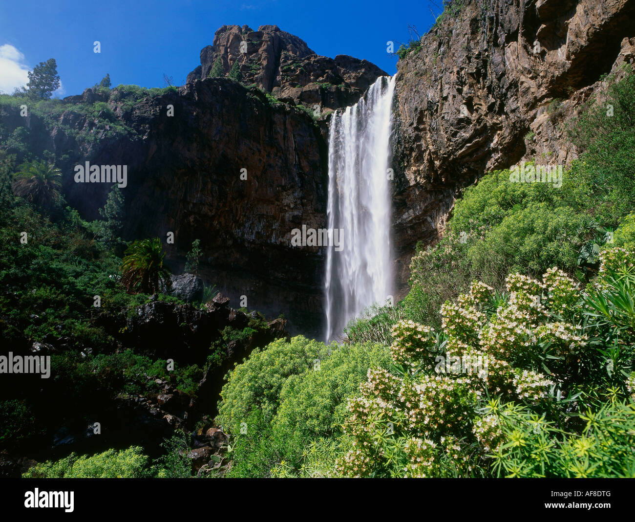 Waterfall Cascada de Soria, Soria, Gran Canaria, Canary Islands, Spain ...