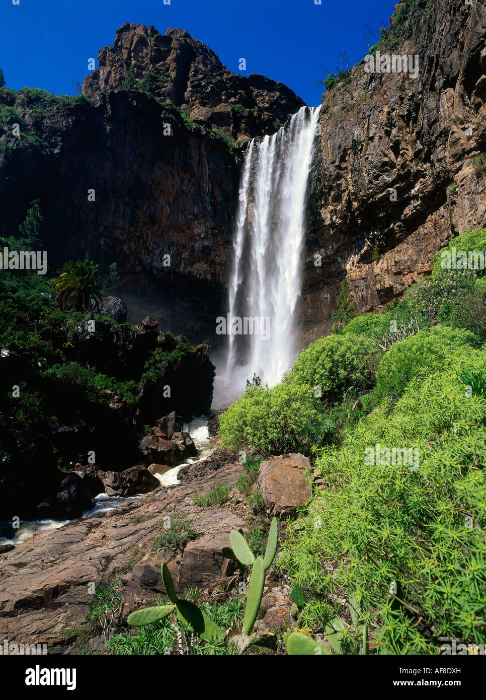 Waterfall, Cascada de Soria, Soria, Gran Canaria, Canary Islands, Spain ...