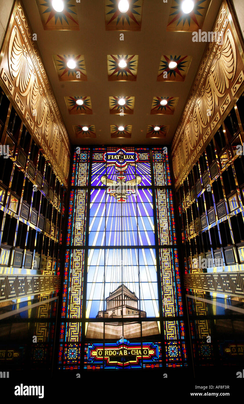 Stained glass window in Scottish Rite Temple, Washington DC, United ...
