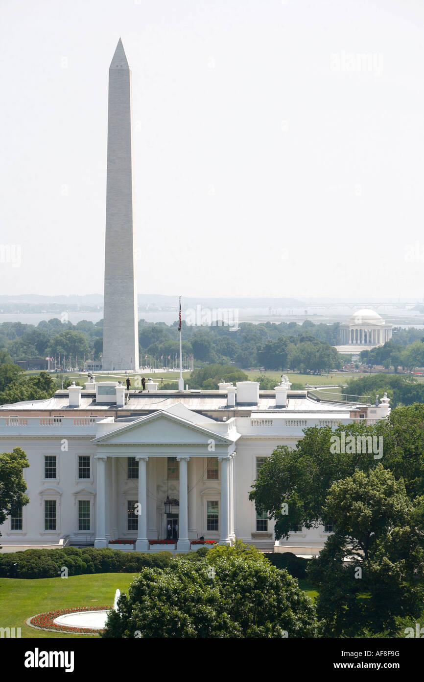 The White House with Washington Monument in the background, Washington ...