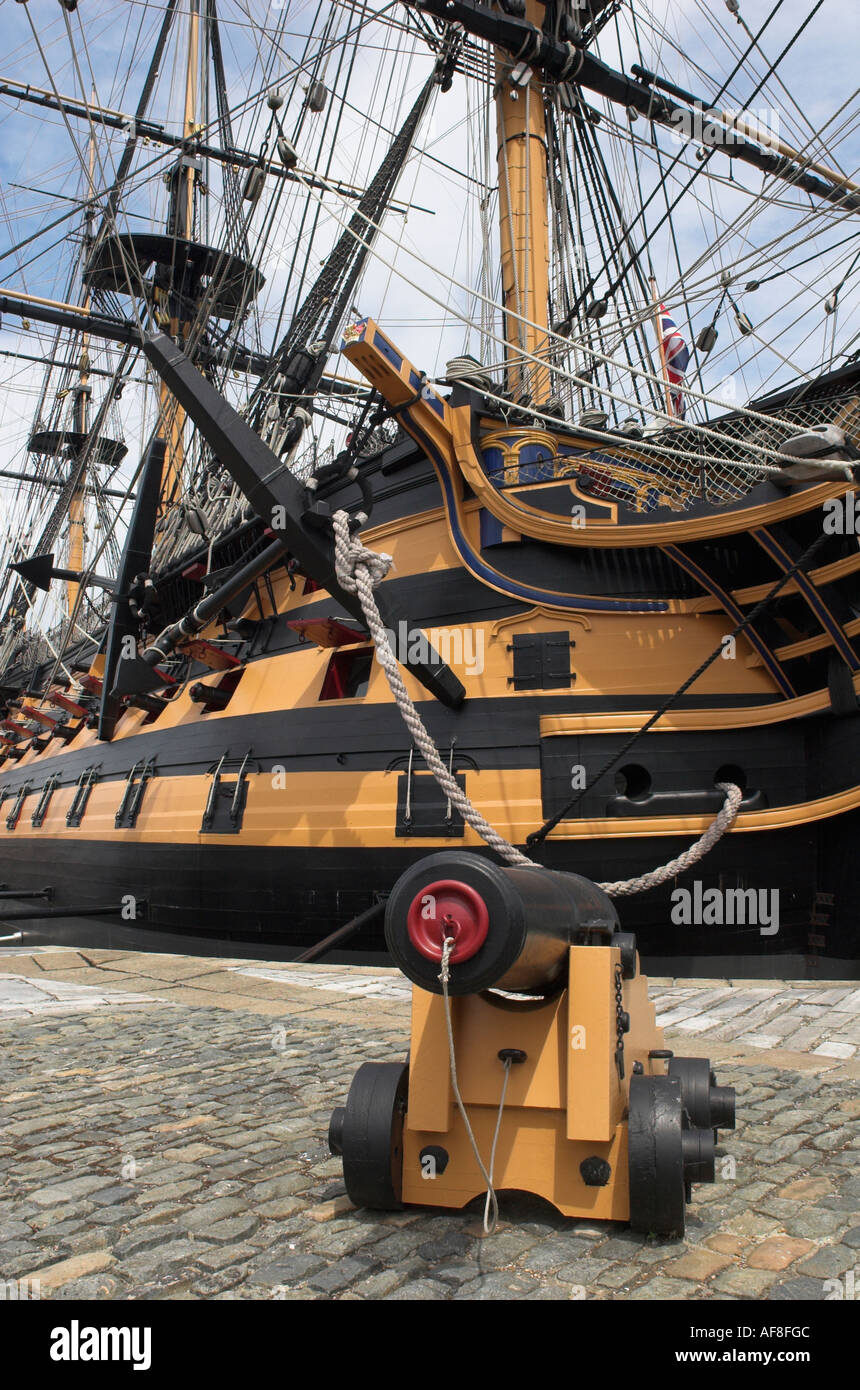 HMS Victory flagship of Admiral Horatio Nelson Portsmouth UK Stock ...