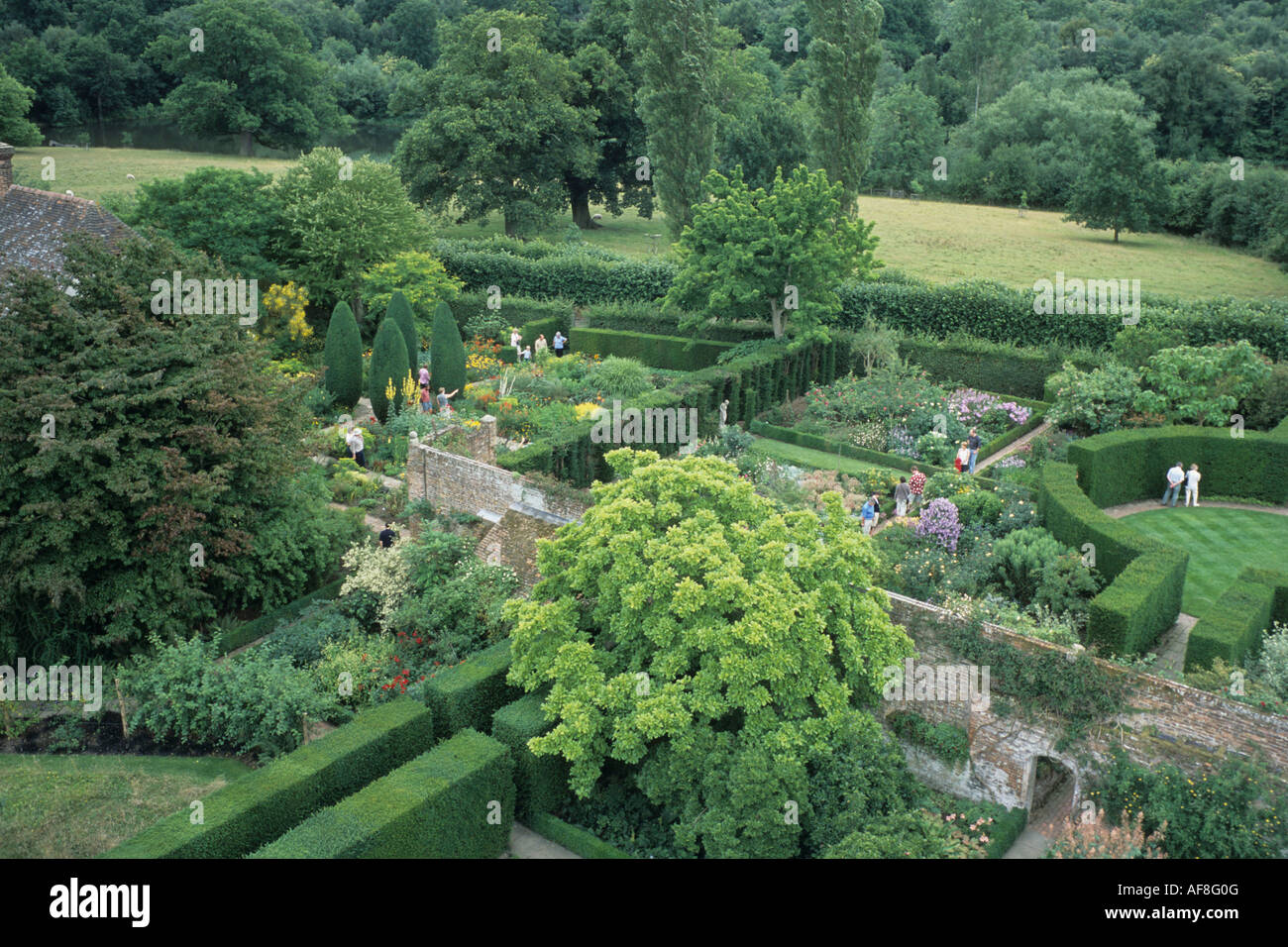Sissinghurst Castle Gardens, View from The Tower, near Cranbrook, Kent ...