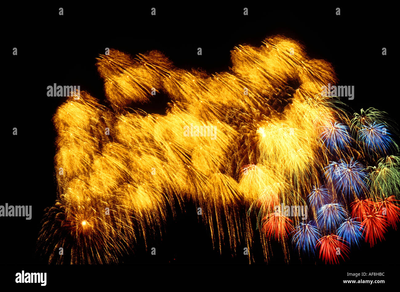 Sky full of fireworks Stock Photo - Alamy