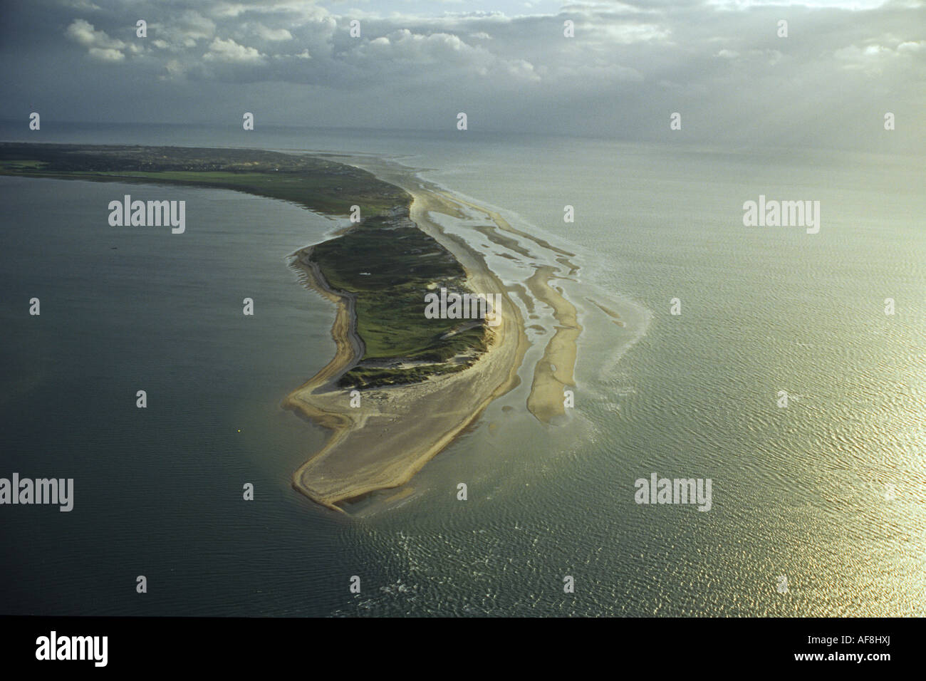aerial photo of Amrum, one of the North Frisian Islands on the German ...