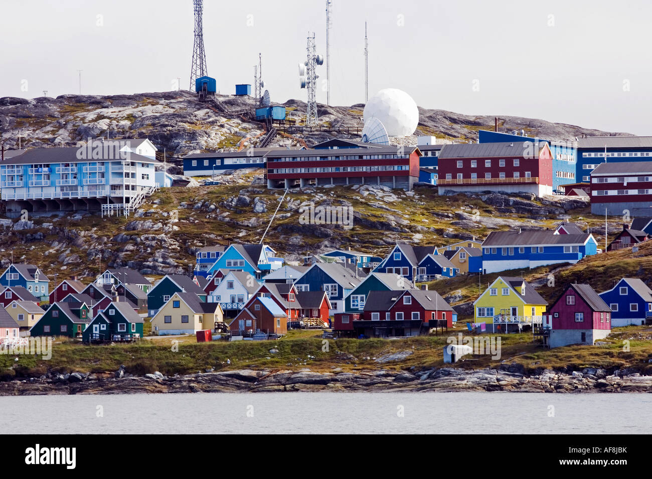 Nuuk, Greenlands Capital, a city of contrasts, Greenland Stock Photo ...