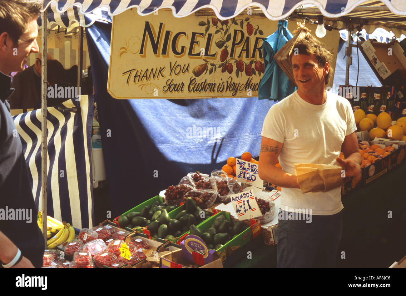 Fruit and veg stall Ipswich market Stock Photo - Alamy