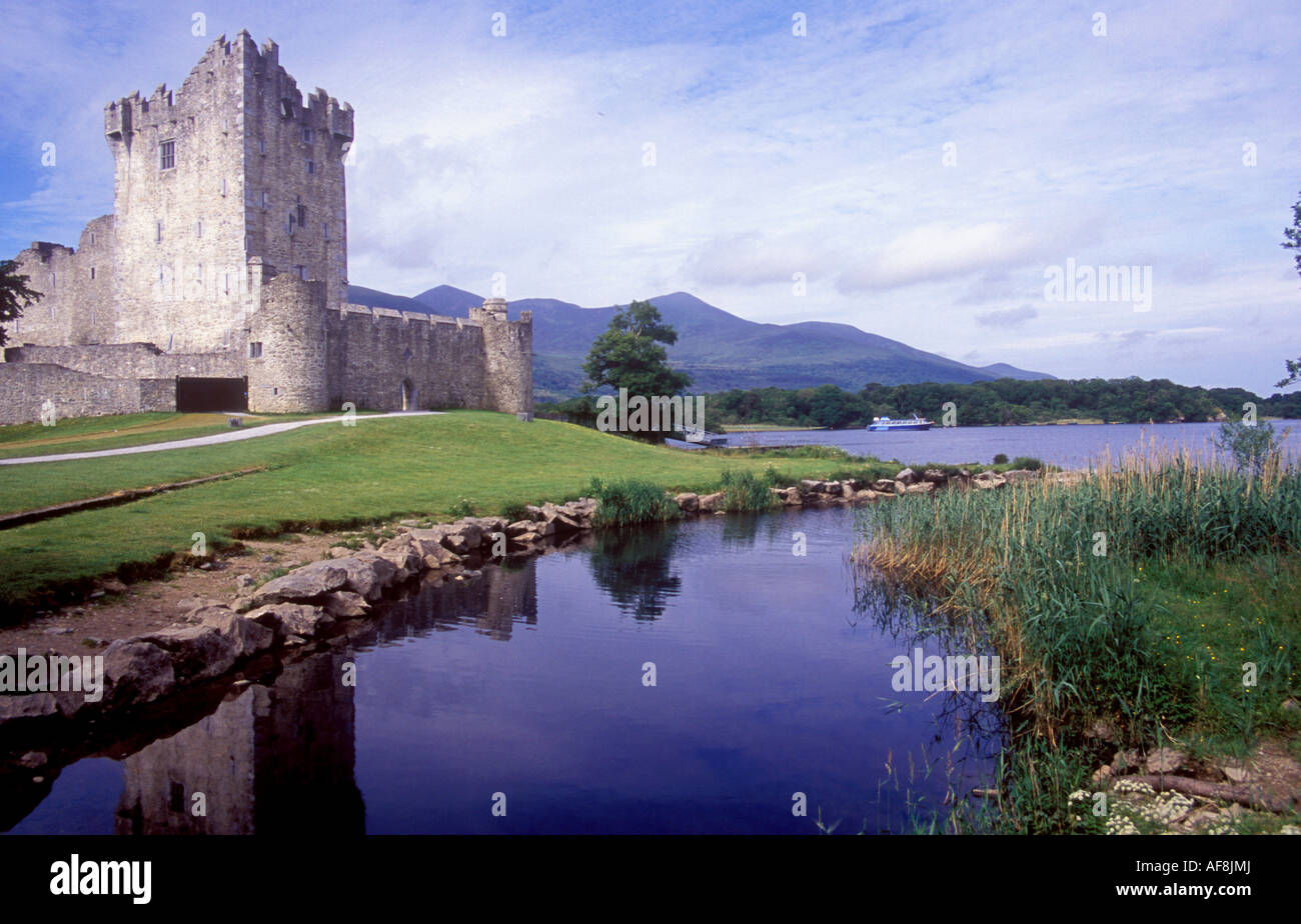 Killarney - 15th century Ross Castle on Lower Lough Leane Stock Photo ...