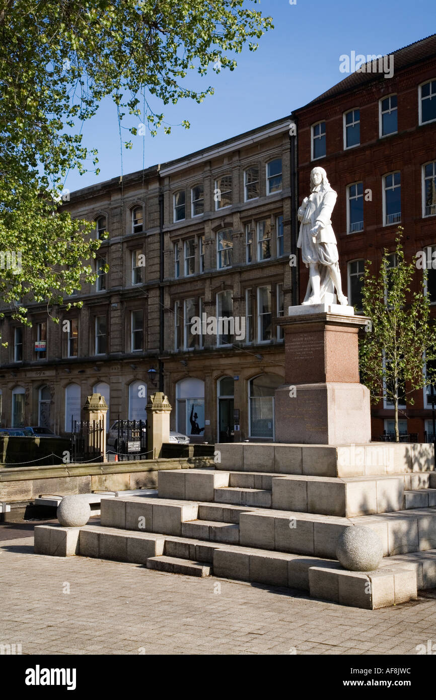 Statue of The Poet Andrew Marvell in the Trinity Quarter Hull East ...