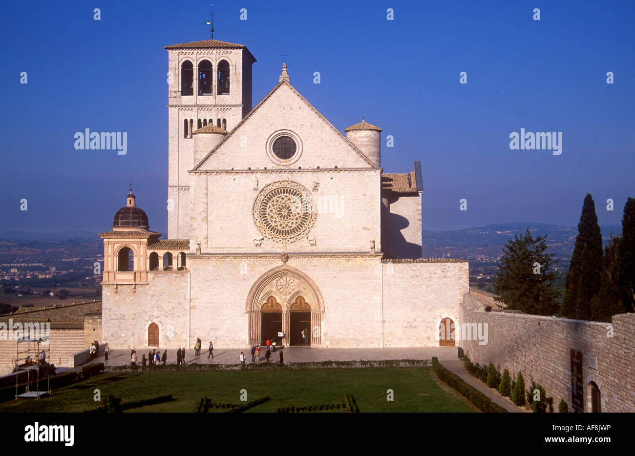 St Francis Basilica and Monastery at Assisi consecrated in 1253 Stock ...