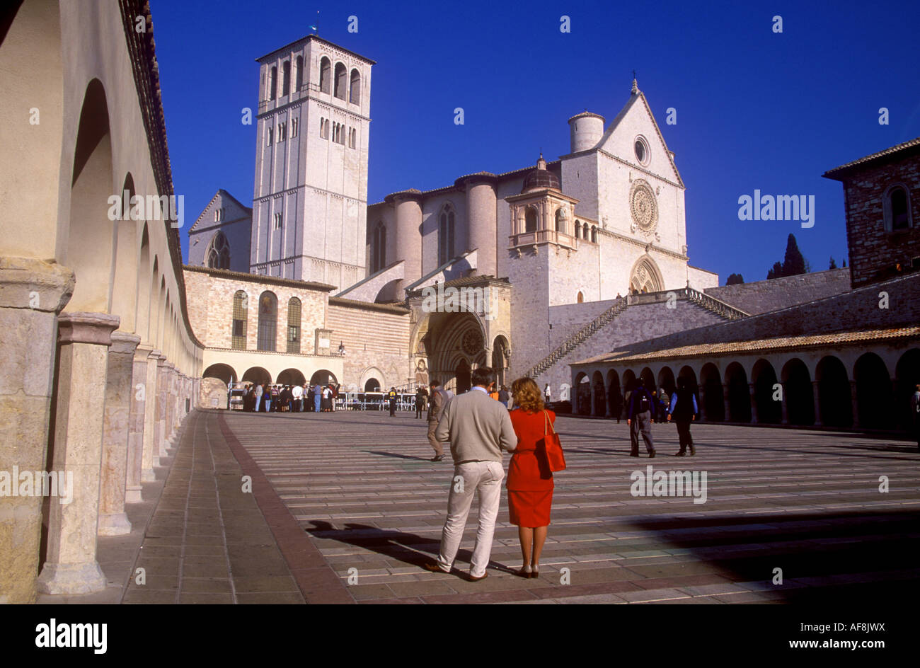 Assisi - St Francis Basilica and Monastery, consecrated in 1253 Stock ...