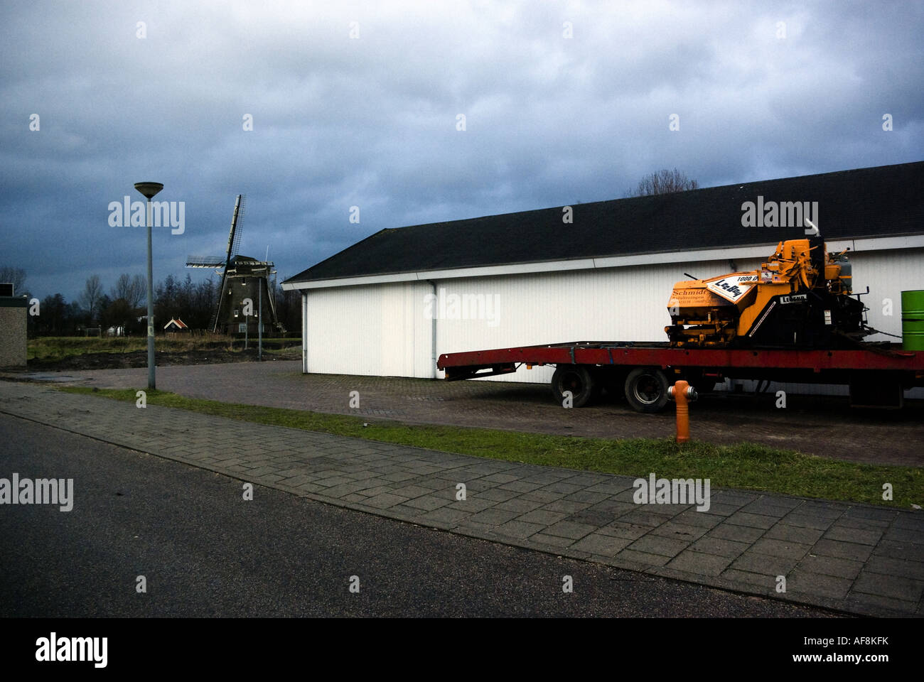construction equipment in holland landscape Stock Photo - Alamy