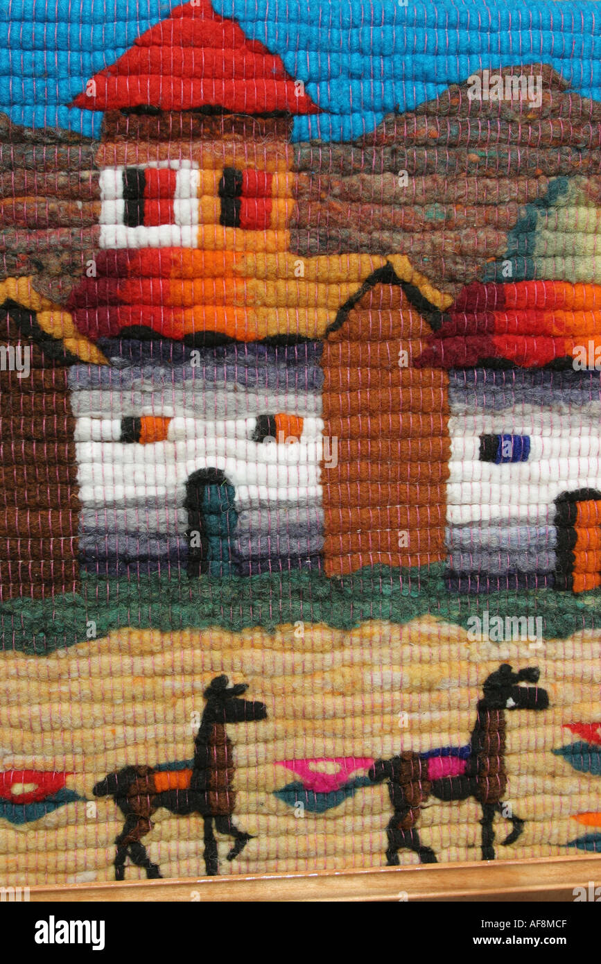 Peruvian indigenous native textile art artwork hi-res stock photography ...