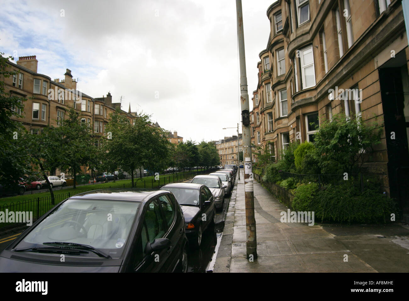 Sandstone Terraced Housing Glasgow Scotland UK Stock Photo - Alamy