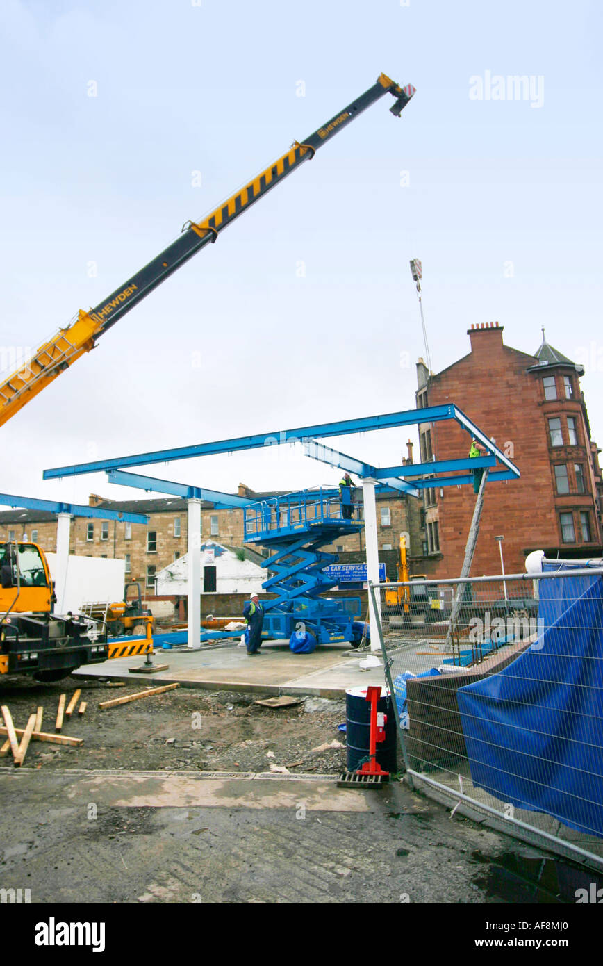 Construction Scene Glasgow Scotland UK Stock Photo - Alamy