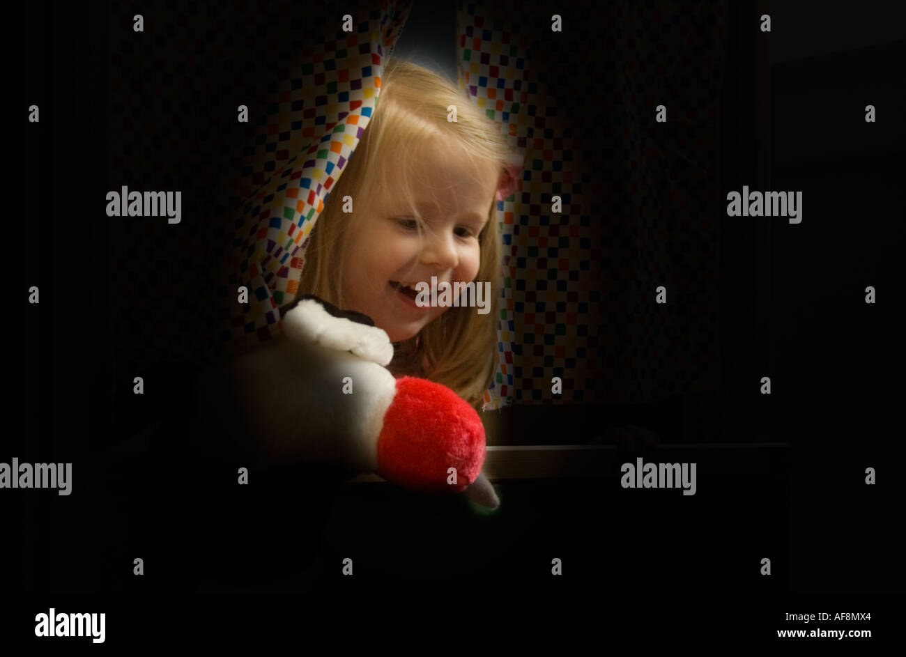 Little girl with puppet hi-res stock photography and images - Alamy