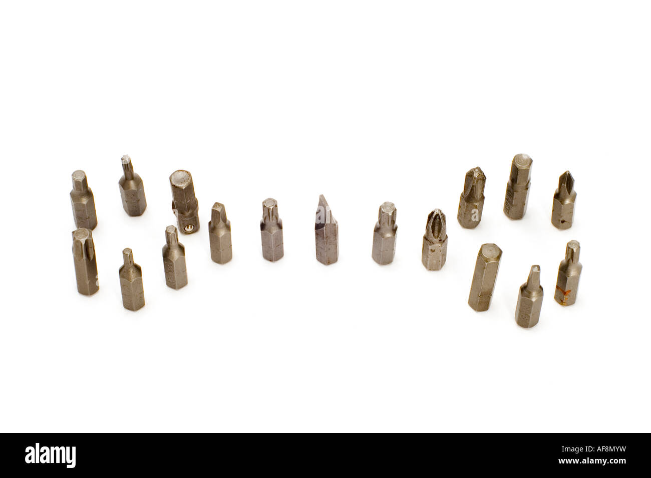 series object on white isolated tools screwdriver Stock Photo - Alamy