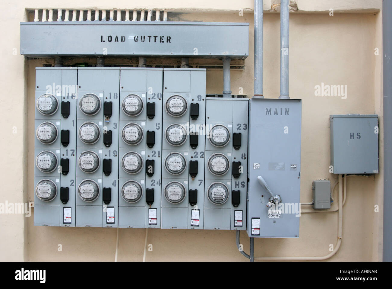 Miami Beach Florida,electric utility meters,condominium condominiums ...